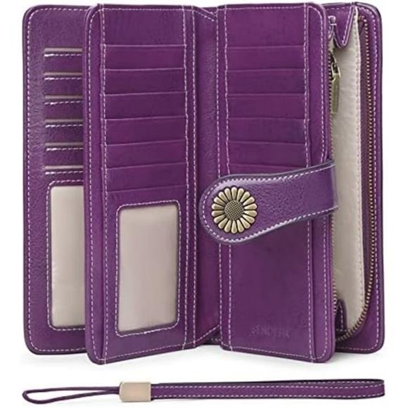 Bags | Wallets For Women Genuine Leather Credit Card Holder 1waxpurple4 ...